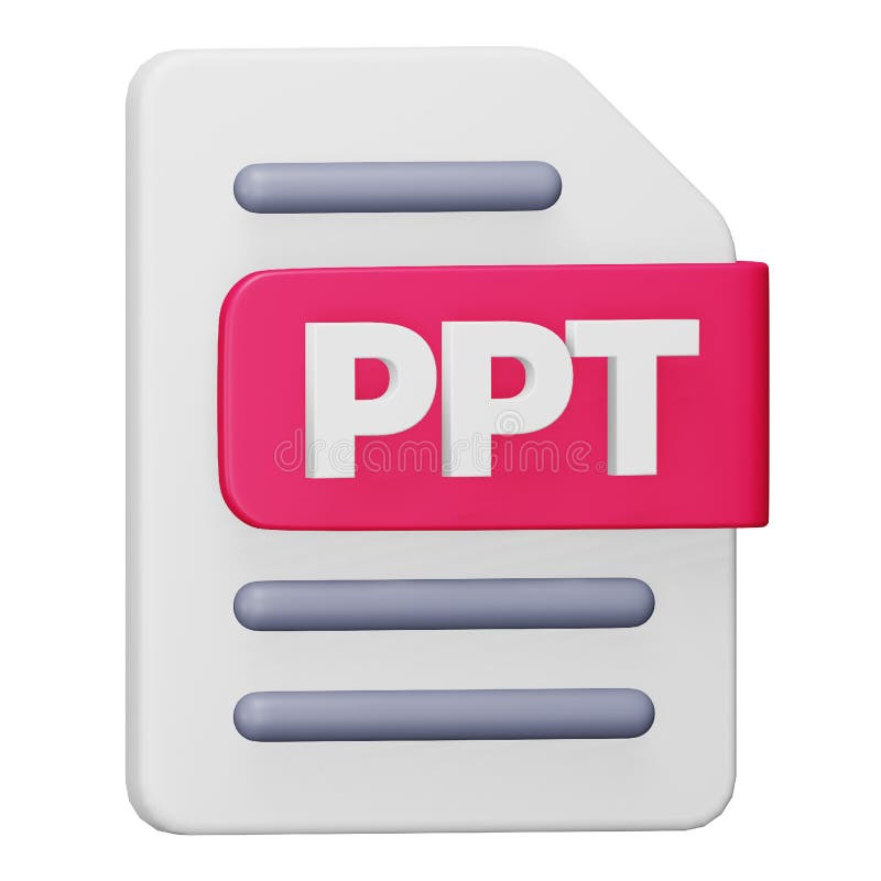 Ppt File Format 3d Rendering Isometric Icon. Stock Vector ...