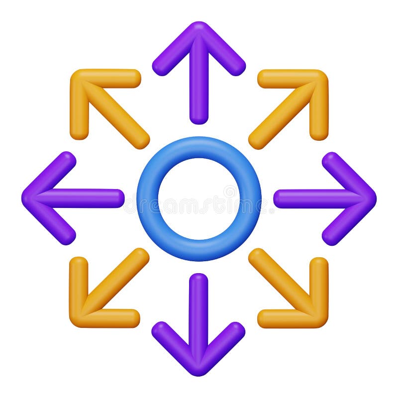 Disseminate 3d Rendering Isometric Icon. Stock Vector - Illustration of ...