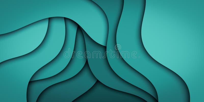 Wavy Paper Layers Cutout with Shadow Effect. Abstract 3d Paper Cut ...