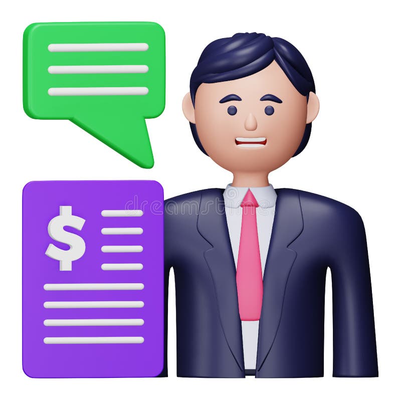 Advisor 3d Rendering Isometric Icon. Stock Vector - Illustration of ...