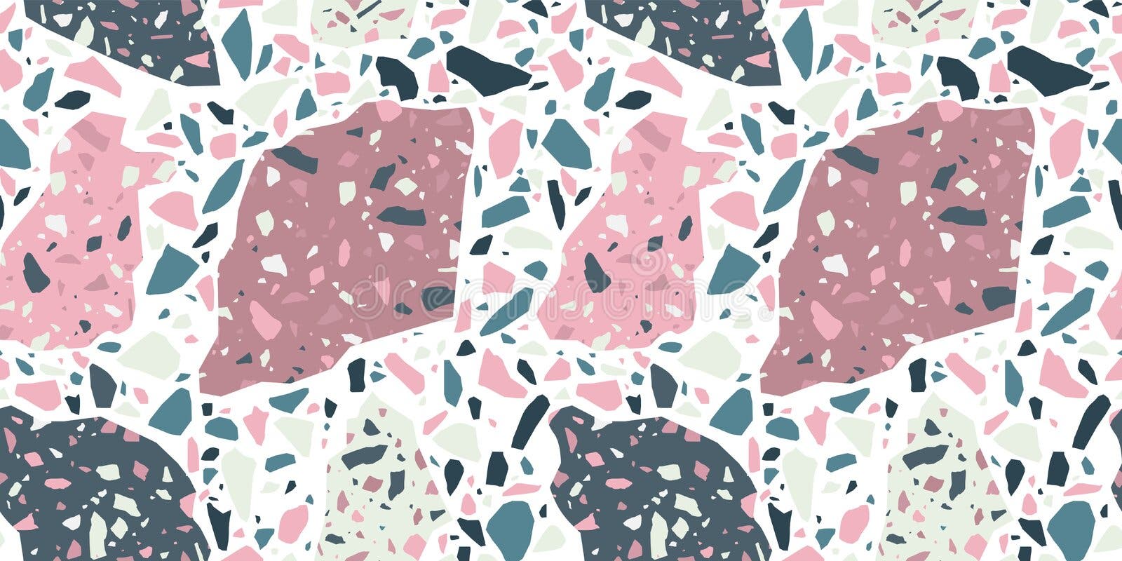 Colorful Terrazzo Flooring Seamless Pattern Stock Vector - Illustration ...