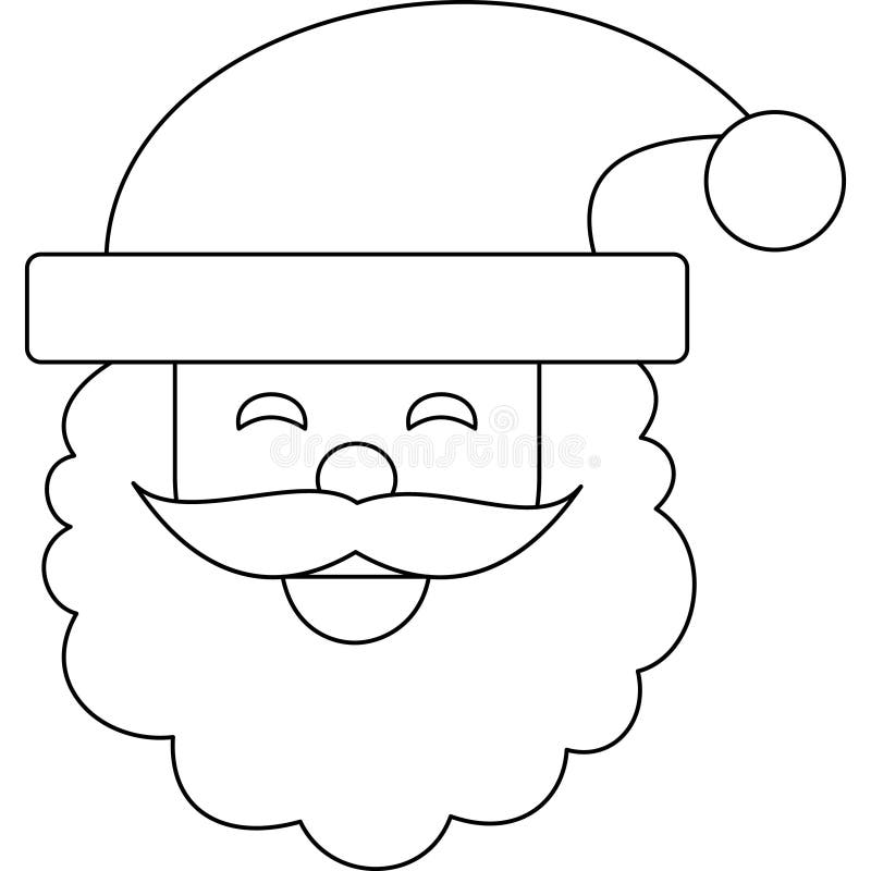 Santa Smile Which Can Easily Modify or Edit Stock Vector - Illustration ...