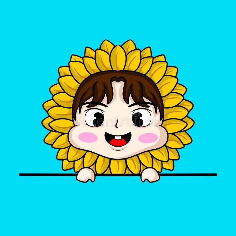 Sunflower Boy Character Design Stock Vector - Illustration of baby ...