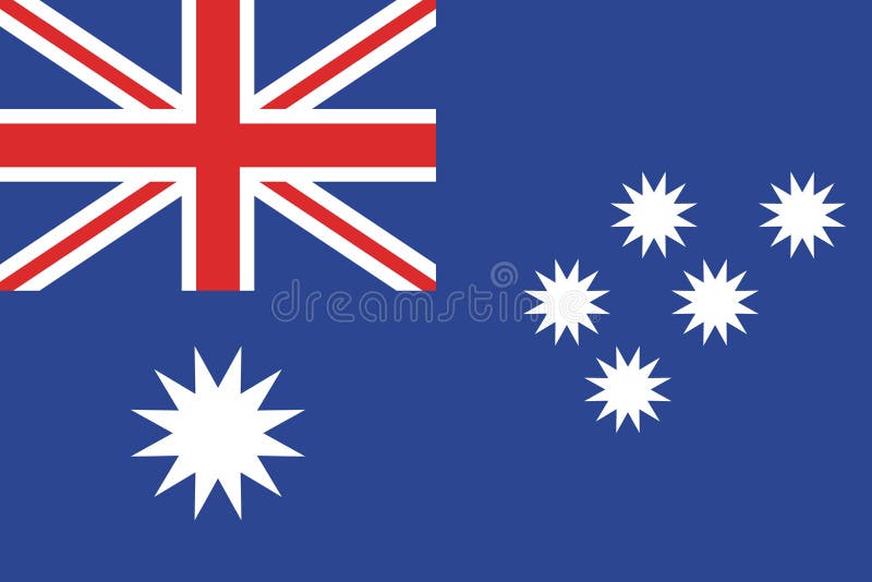Flag of Australia Flat Vector Illustraion Design Stock Vector ...