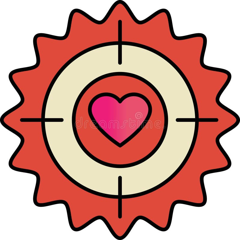 Love Target Which Can Easily Edit or Modify Stock Vector - Illustration ...