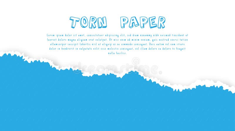 Minimal Abstract Light Blue Ripped Paper Torn Banner Background Stock ...