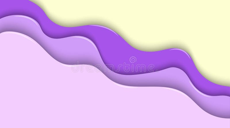Purple Waves Shape Papercut Style Background Stock Vector ...