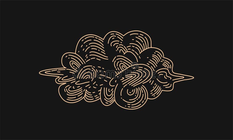 Magic Cloud. Logo in Modern Style. Vector Linear Icon Stock Vector ...