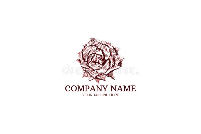 Rose Flower Company Logo Vector Illustration. Stock Vector ...
