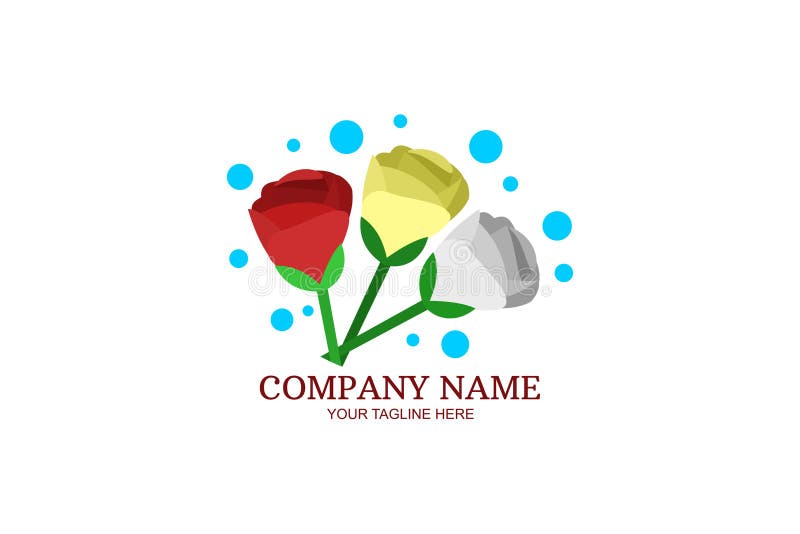 Rose Flower Company Logo Vector Illustration. Stock Vector ...