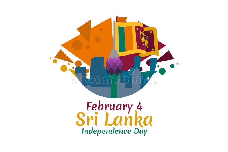 February 4, Independence Day of Sri Lanka Vector Illustration. Stock ...