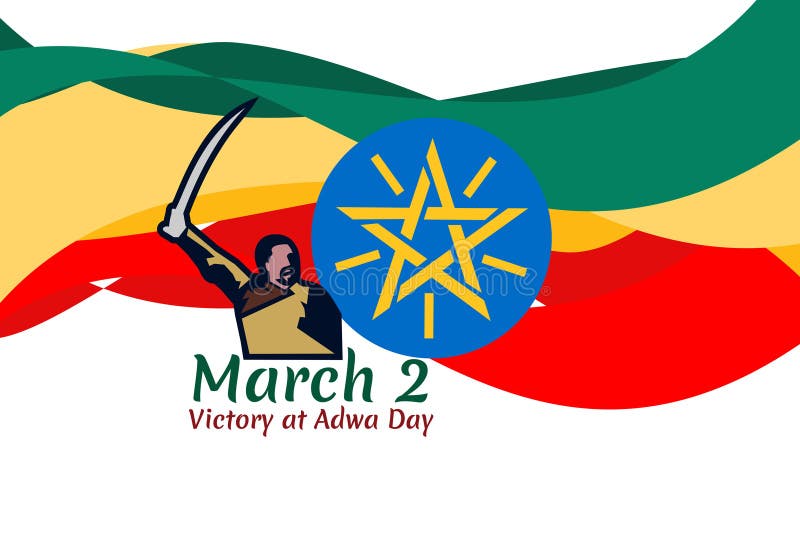 March 2, Victory at Adwa Day. Public Holidays in Ethiopia Vector ...