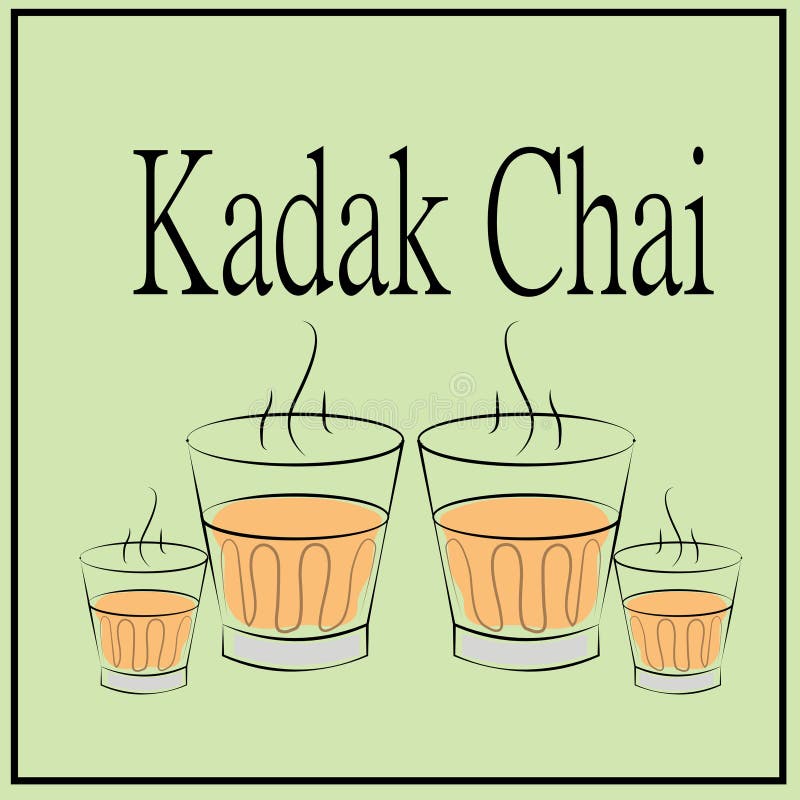 Kadak Chai Logo and Banner Indian Tea Logo and Wallpaper Stock ...