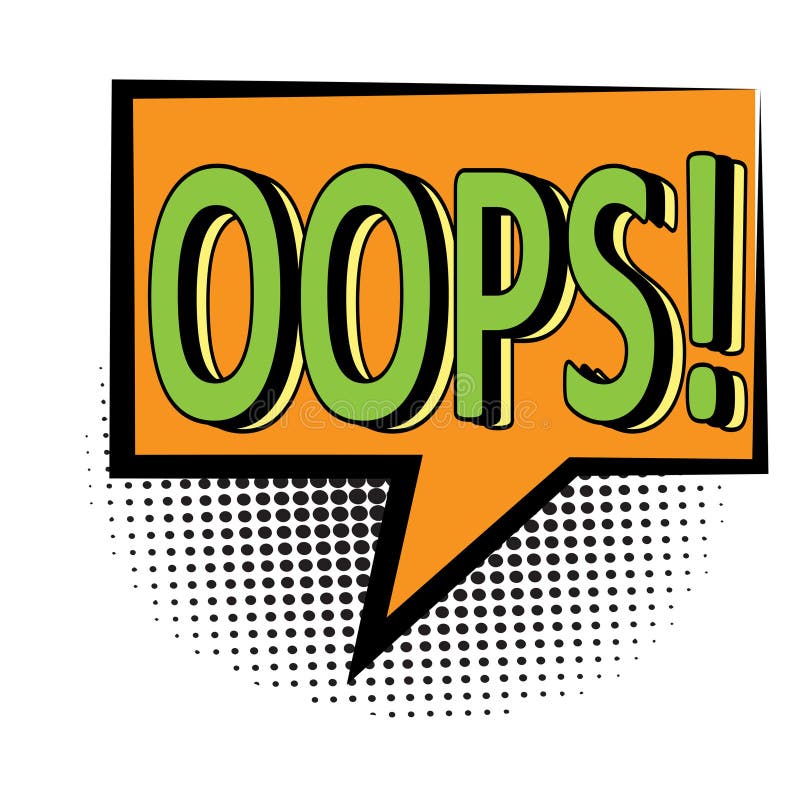 Oops Comic Text Vector Illustration Stock Vector - Illustration of ...