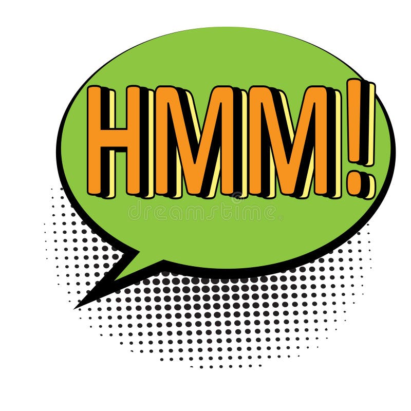 Hmm Comic Text Vector Illustration Stock Vector - Illustration of humor ...