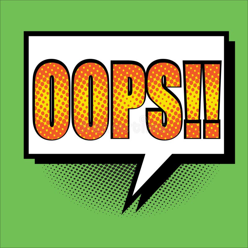 Oops comic text stock illustration. Illustration of sound - 270059621