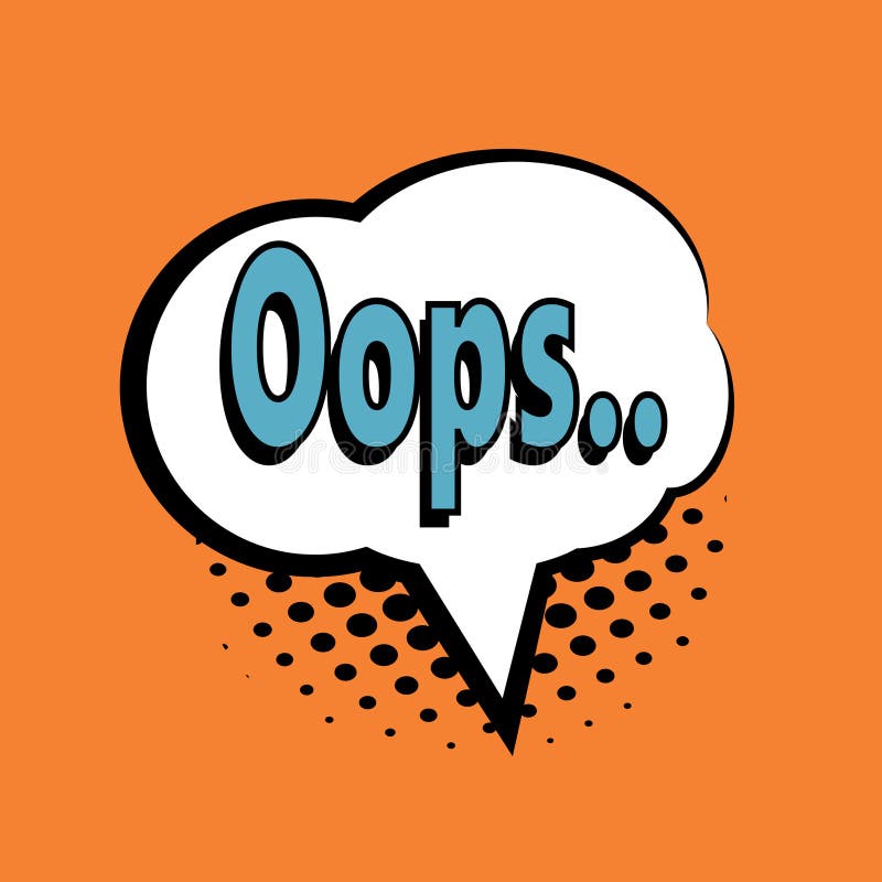 Oops Comic Text Vector Illustration Stock Illustration - Illustration ...