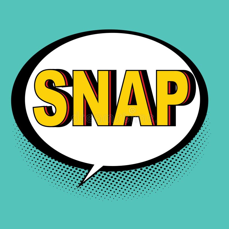 Snap Comic Text stock vector. Illustration of poof, font - 247629298