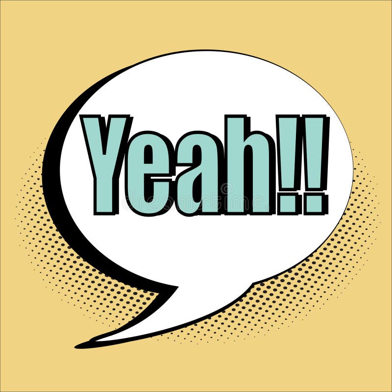 Yeah Comic Text Vector Illustration Stock Illustration - Illustration ...