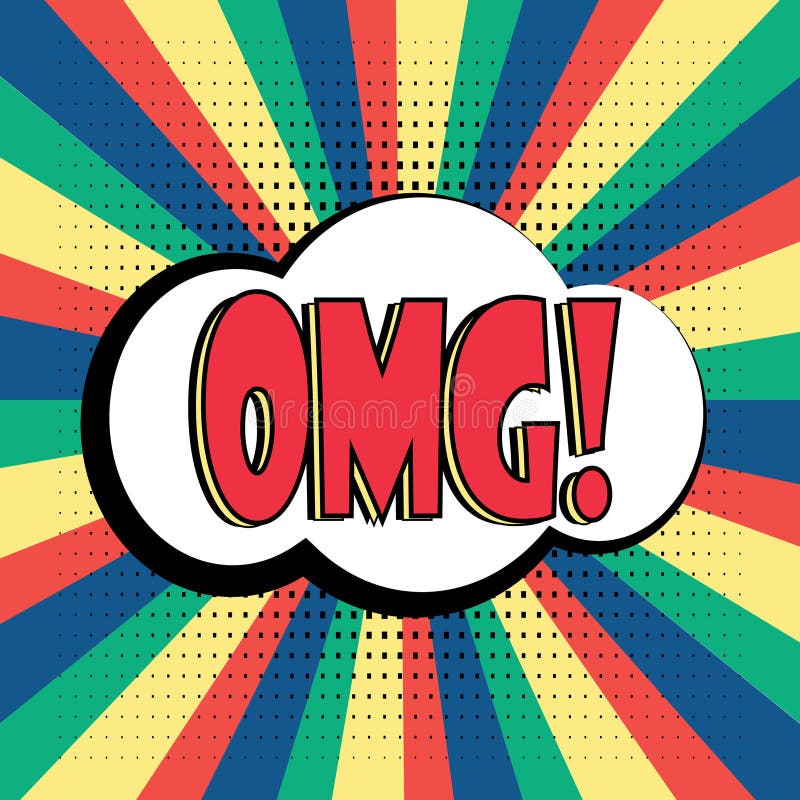 Omg Comic Text Vector Illustration Stock Illustration - Illustration of ...