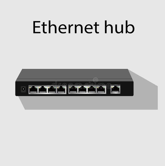 Ethernet Hub, Active Hub with Multiport Repeater Eight Ports with One ...