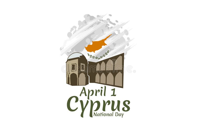 April 1, National Day of Cyprus Vector Illustration. Stock Vector ...