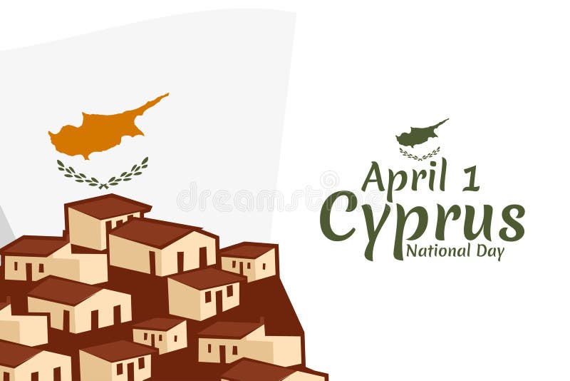 April 1, National Day of Cyprus Vector Illustration. Stock Vector ...