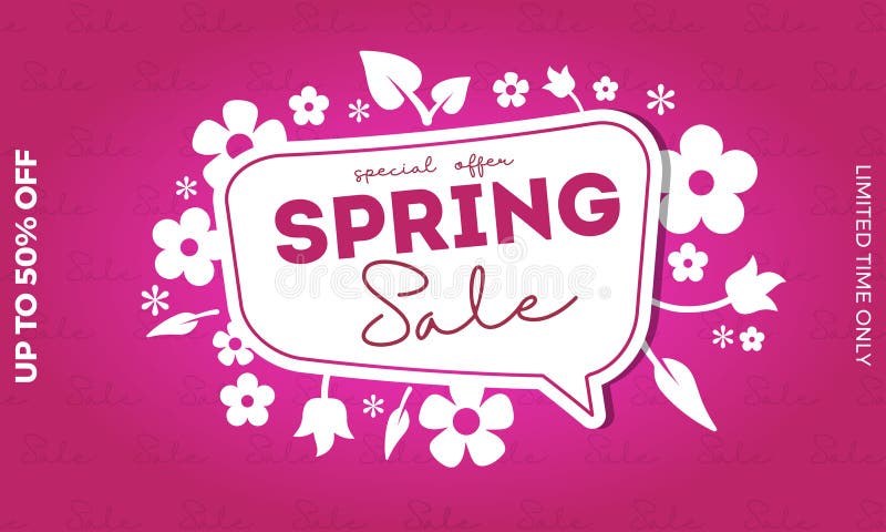 Spring Sale Banner with Beautiful Flower.Spring Sale Banner, Sale ...