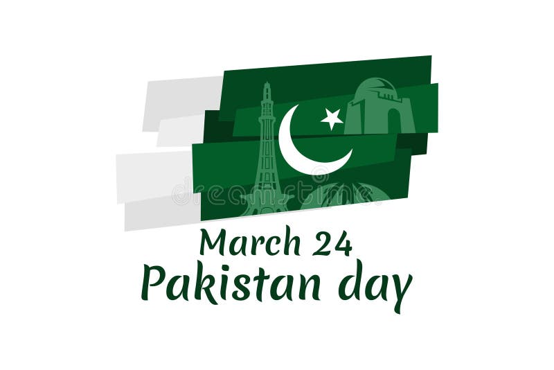 March 23, Happy Pakistan Day Vector Illustration. Stock Vector ...