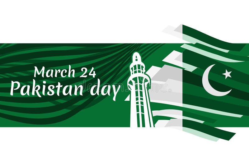 March 23, Happy Pakistan Day Vector Illustration. Stock Vector ...