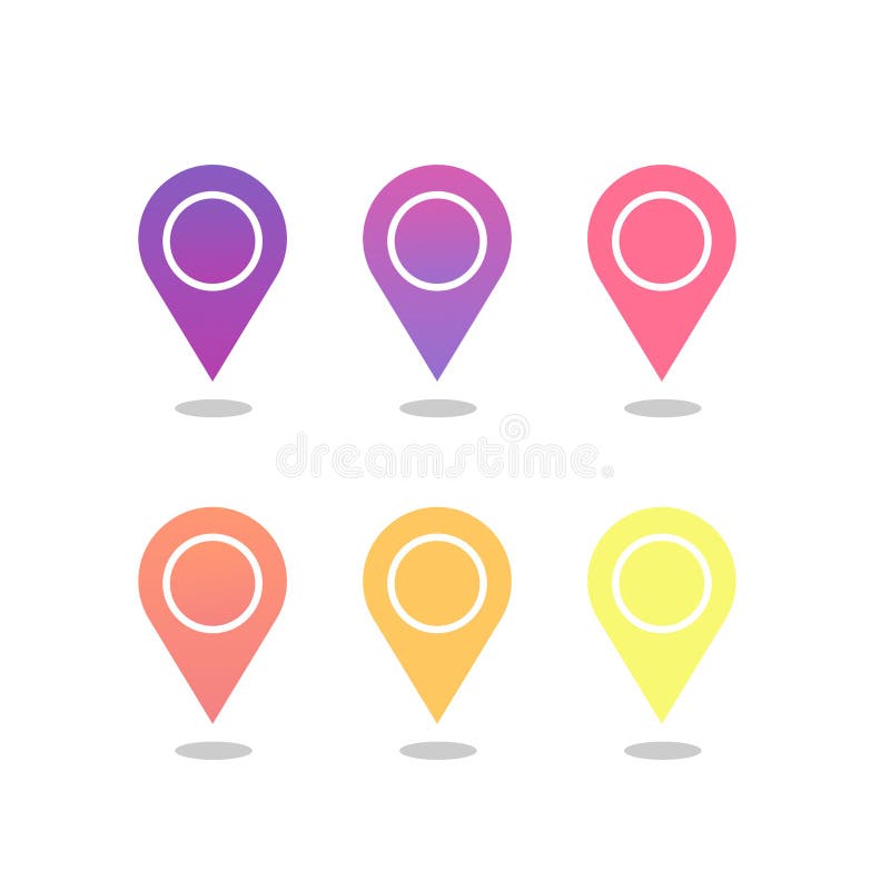 Map Pinpoint Icons. Maps Pin. Location Map Icon. Stock Illustration ...
