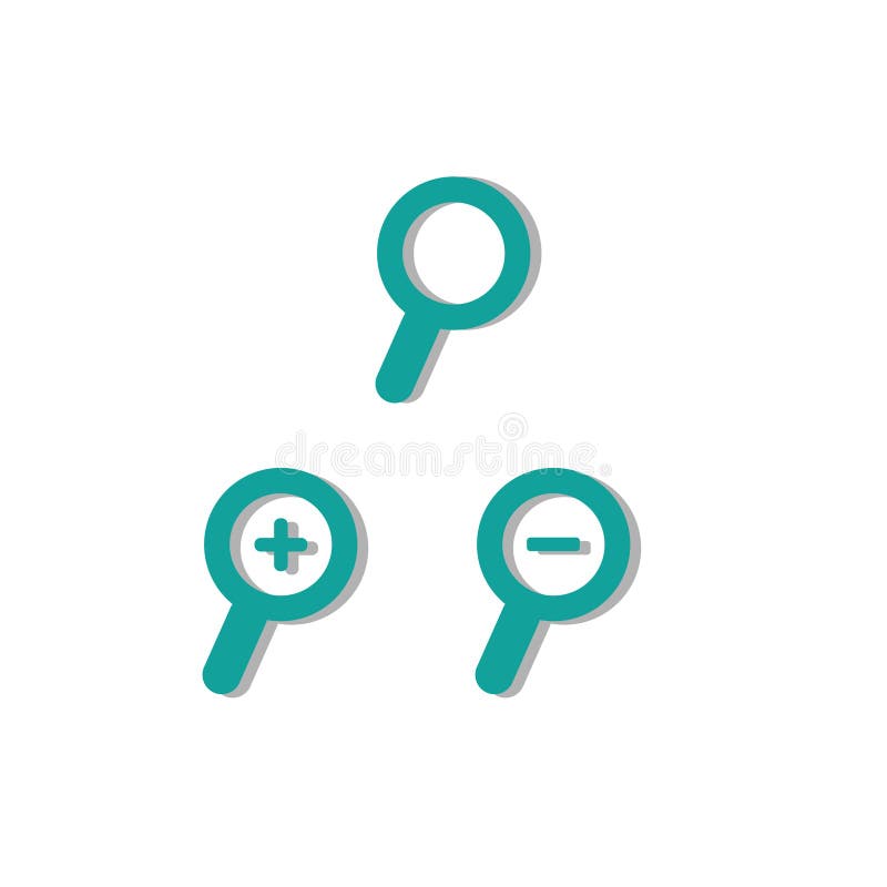 Zoom in and Out Icon. Magnifying Glass, Search Icons Stock Vector ...