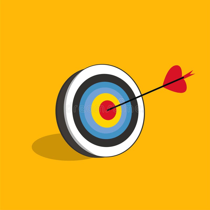 Arrow Hitting Target, Dart in Target, Business Success Concept Stock ...