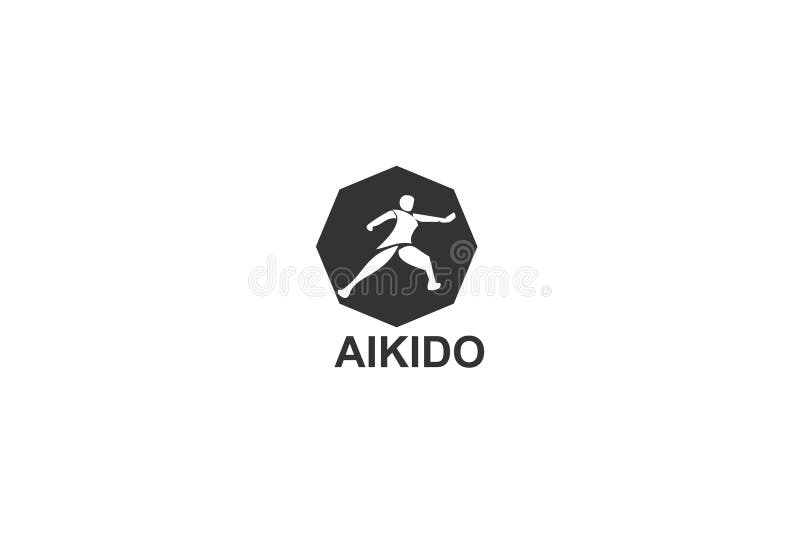 Aikido Sport Vector Line Icon. Sportman, Fighting Stance Stock Vector ...