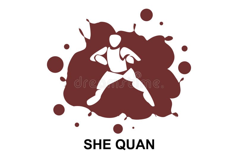 She Quan or "Fanged Snake Style" Sport Vector Line Icon. Sportsman ...