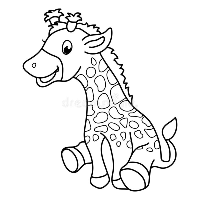 Giraffe Colouring Pages Color Stock Illustrations – 29 Giraffe ...
