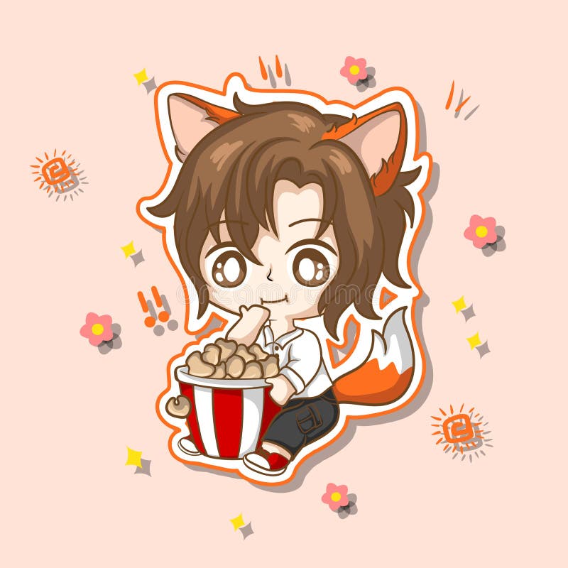 Cartoon Fox Eating Animal Cute Stock Illustrations – 151 Cartoon Fox ...