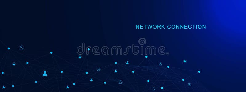 Customer Network Connection Concept with Connecting Dots and Lines and ...