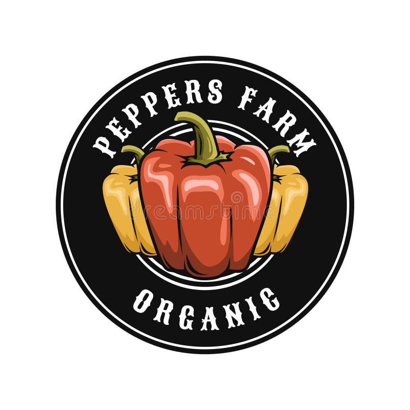 Peppers farm logo design stock vector. Illustration of fresh - 283229475
