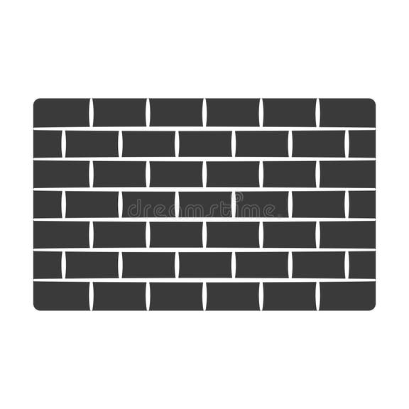 Brick Wall Glyph Icon Isolated on White Background.Vector Illustration ...