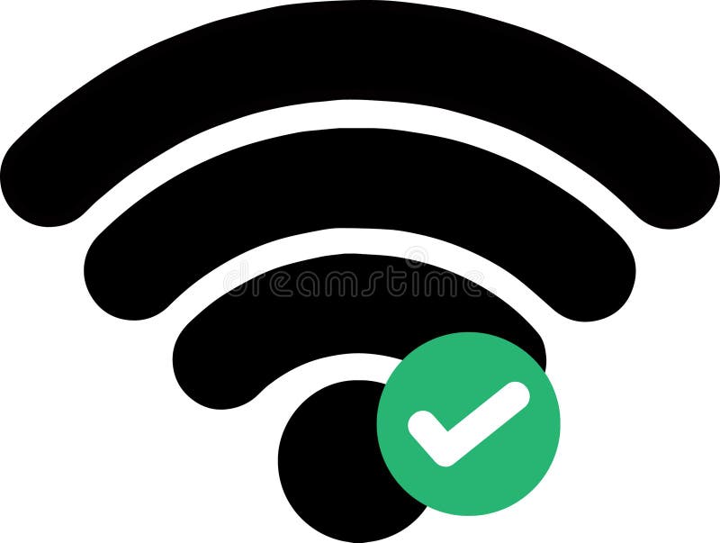 Wi-Fi Up, Paint Writing Can Be Used. Stock Illustration - Illustration ...