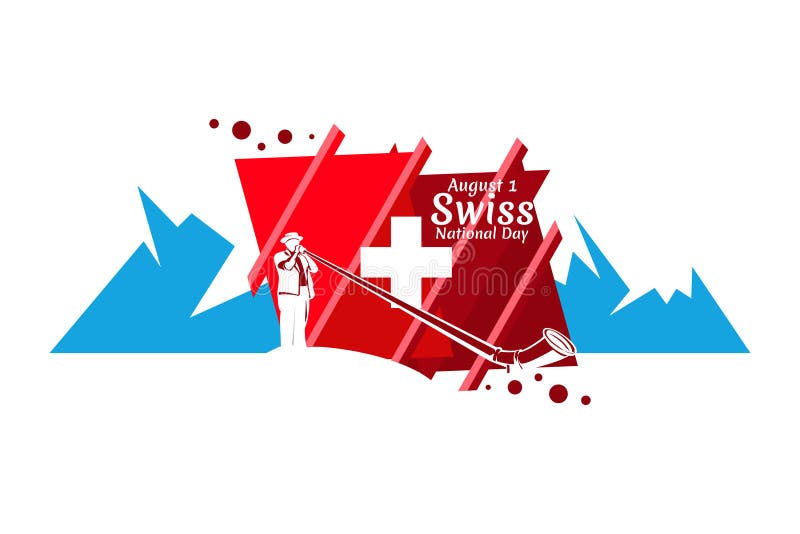 August 1, Swiss National Day Vector Illustration. Stock Vector ...