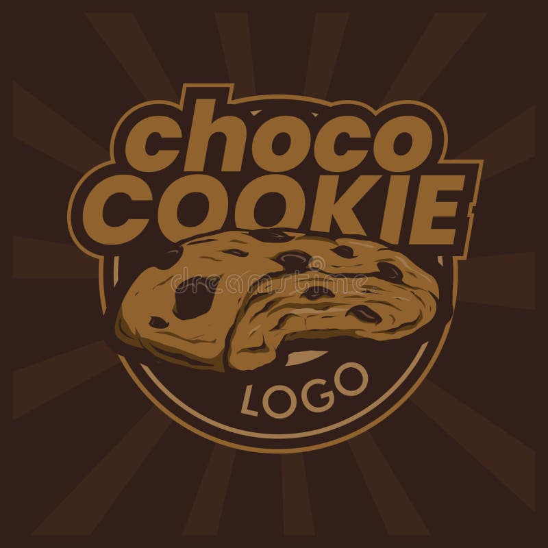 Chocolate Cookie Logo Design Stock Vector - Illustration of chocolate ...