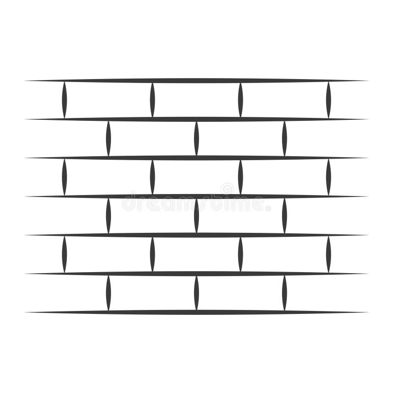 Brick Wall Line Icon Isolated on White Background.Vector Illustration ...