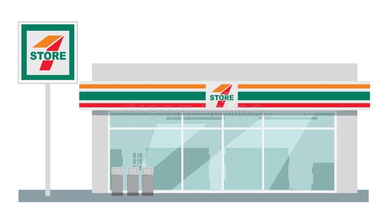 Illustration of Convenience Store Template Vector Element Stock Vector ...