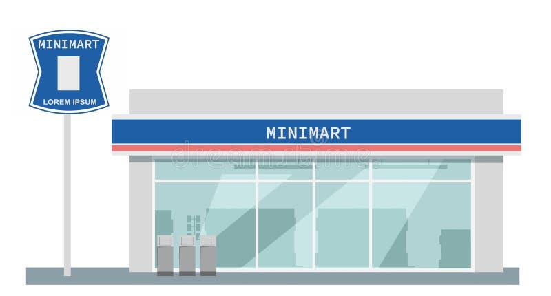 Illustration of Convenience Store Design Vector Element Stock Vector ...