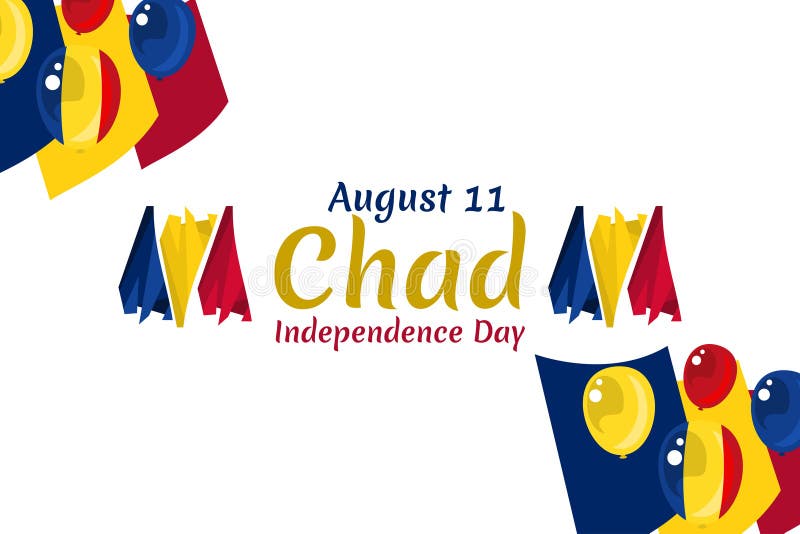 August 11, Independence Day of Chad Vector Illustration. Stock Vector ...