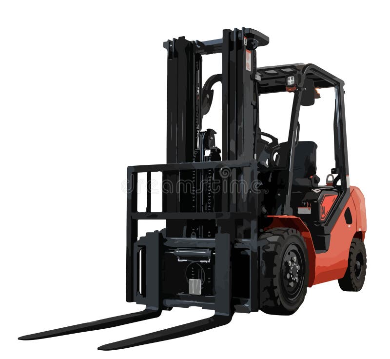 Front Loader Wheel Forklift Isolated White Background Heavy Equipment ...