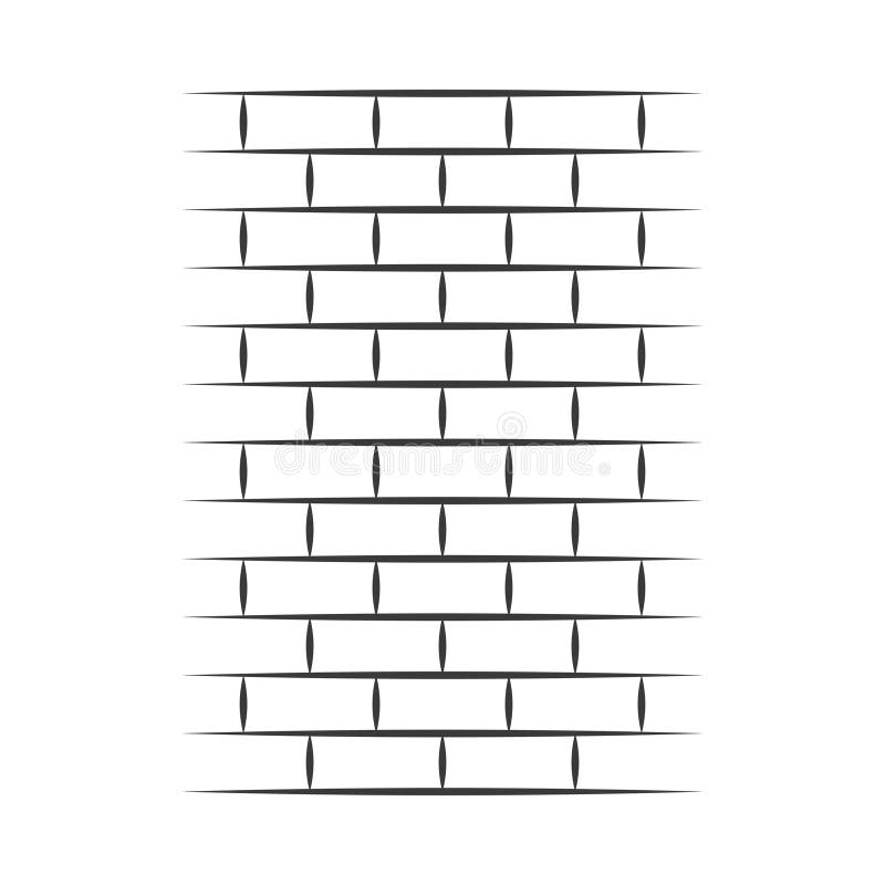 Brick Wall Line Icon Isolated on White Background.Vector Illustration ...