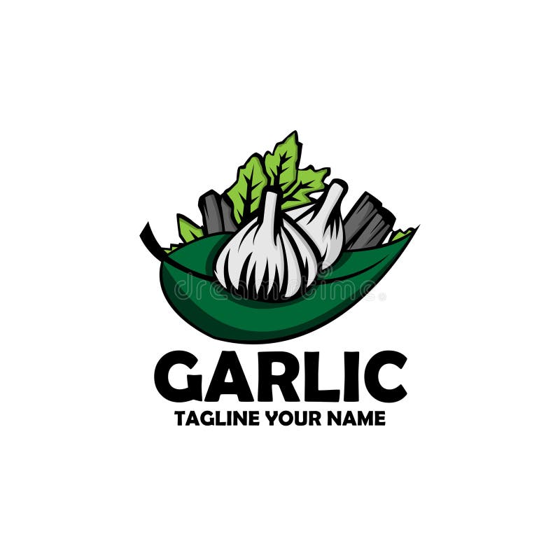 Garlic Logo. Isolated Garlic on White Background Stock Illustration ...